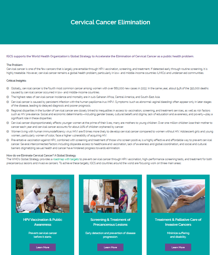 Cervical Cancer Awareness - IGCS